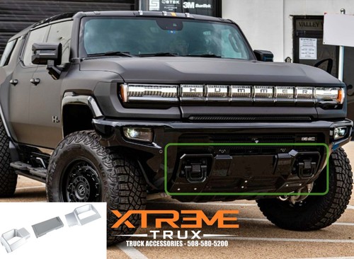 22-26 Hummer EV Painted Black Carbon Flash Bumper License Plate Tow ...