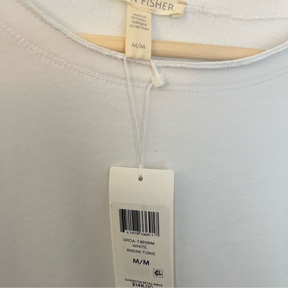 Eileen Fisher White Long Tunic NWT Women’s Size Medium | eBay