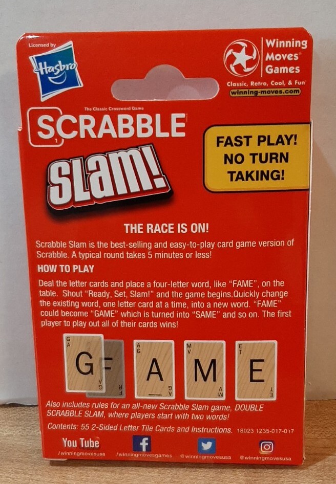 Parker Brothers Scrabble Slam ~ Card Game ~ Fast Paced Family Game ...