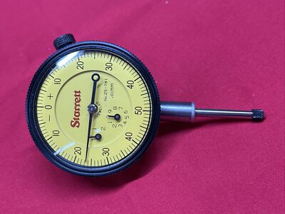 Starrett 25-781J Dial Indicator 0-25.0mm Range, 0-50 Continuous Dial IN ...