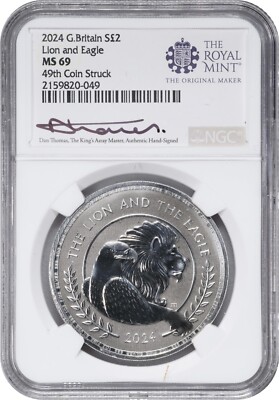 2024 British Lion/American Eagle 1oz Silver Bullion NGC, 49th Coin ...