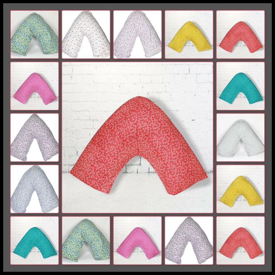 Printed V-Shaped Pillowcase Orthopedic V Cover Polycotton Head Neck ...