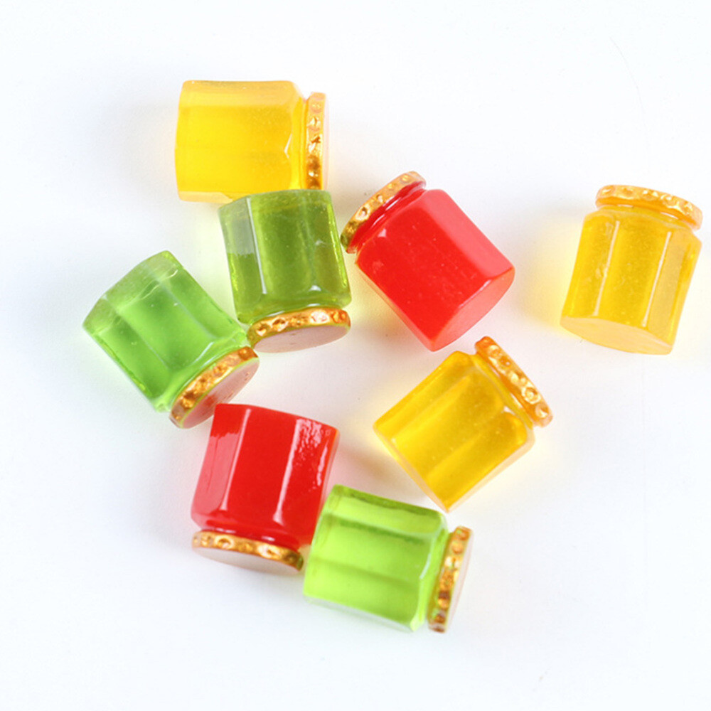 30 Pcs Doll House Decoration Miniature Fruit Jars Candy Toys Jam Home ...