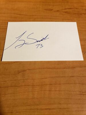 LARRY SMITH - FOOTBALL - AUTHENTIC AUTOGRAPH SIGNED INDEX CARD - A6872 ...