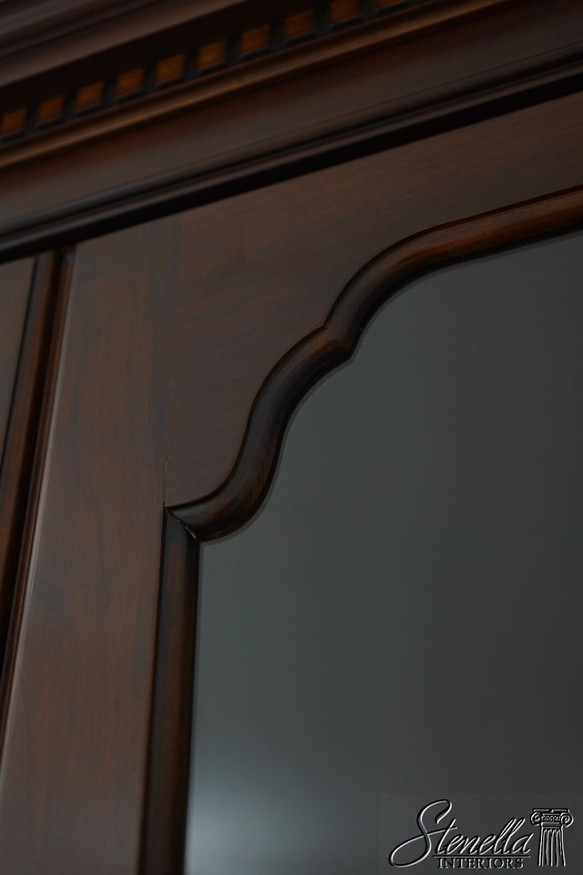 65580: STATTON Old Towne Cherry Secretary Desk w. Bookcase Top | eBay