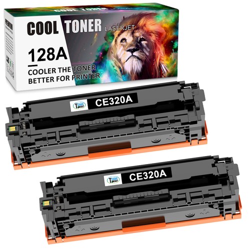 2PK Black CE320A for HP 128A Color Toner LaserJet Pro CM1415fnw CP1525 ...