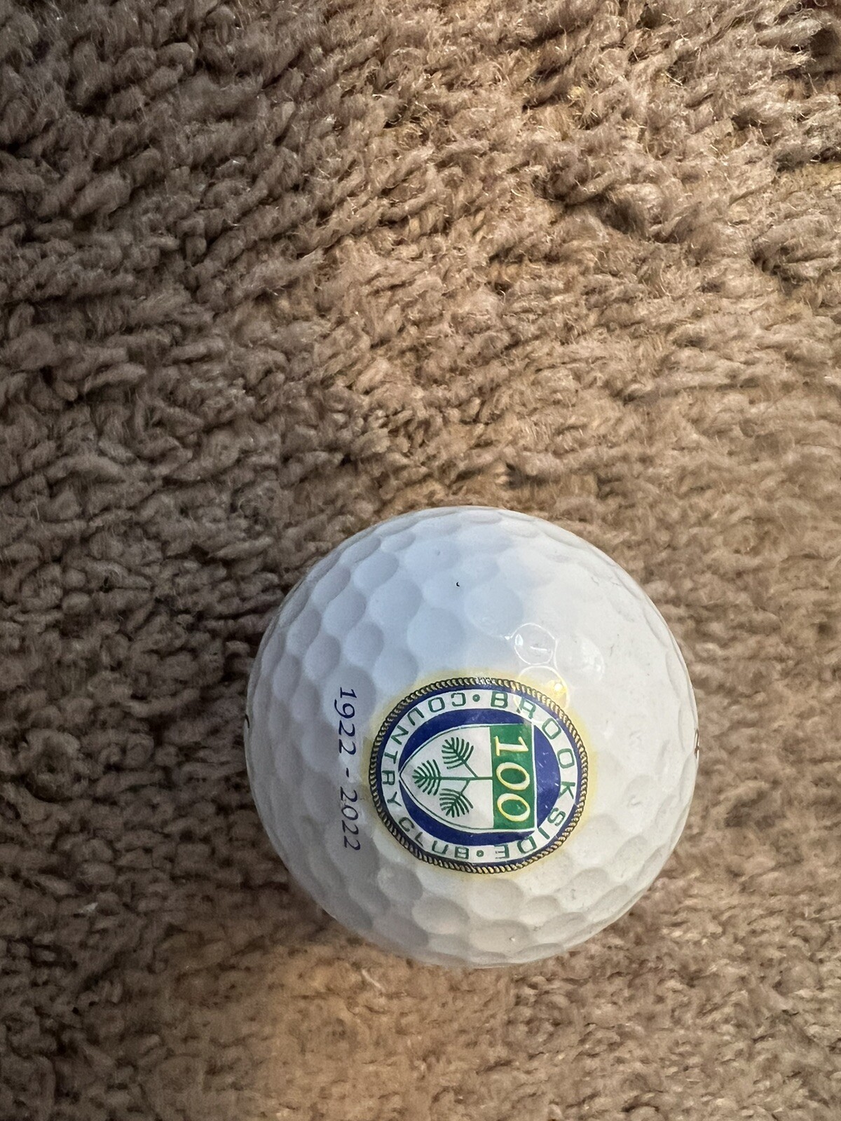 Brookside Country Club 100 Year Anniversary Logo Golf Ball | eBay