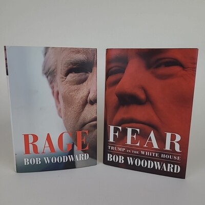 Bob Woodward Book Lot of Two Trump Presidency Hardcovers Fear, Rage | eBay