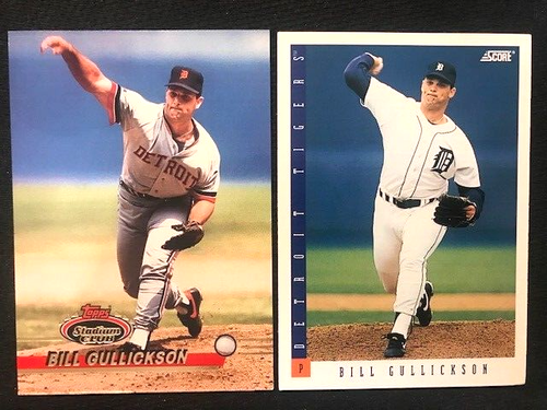 MLB - Bill Gullickson 1993 Topps Stadium Club & 1993 Score Baseball ...