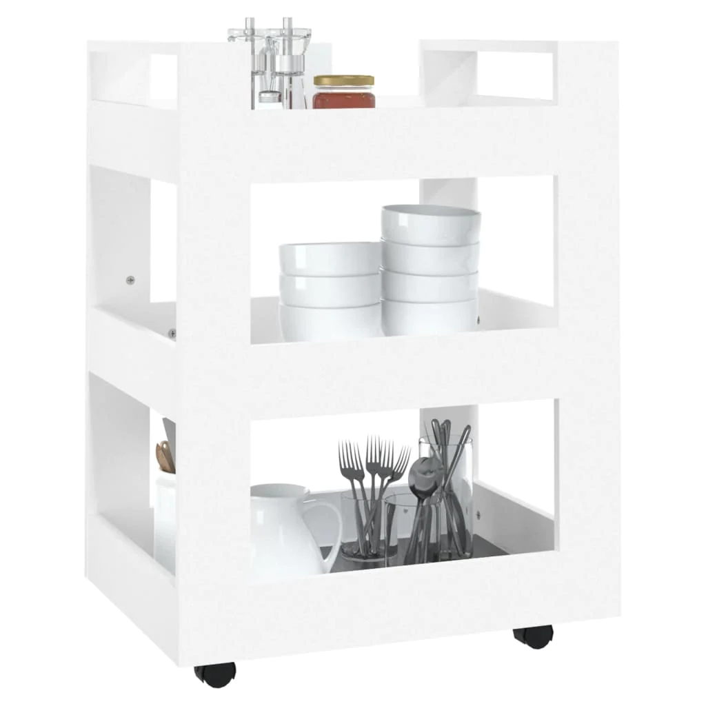 vidaXL Kitchen Trolley White 60x45x80 cm Engineered Wood | eBay