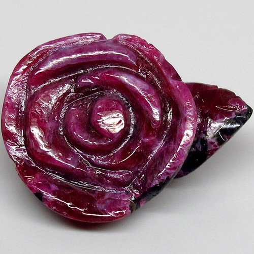 VIVACIOUS! 28.85ct.Lover Collection Rose Carving Unheated Red&Green ...