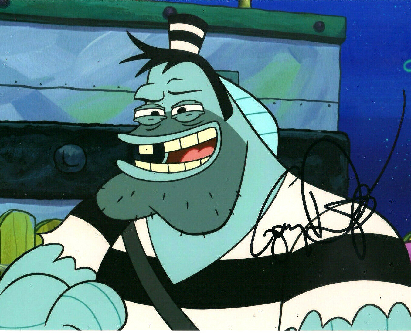 JOE PANTOLIANO SPONGEBOB SQUAREPANTS STICKYFINS WHITING SIGNED 8X10 ...