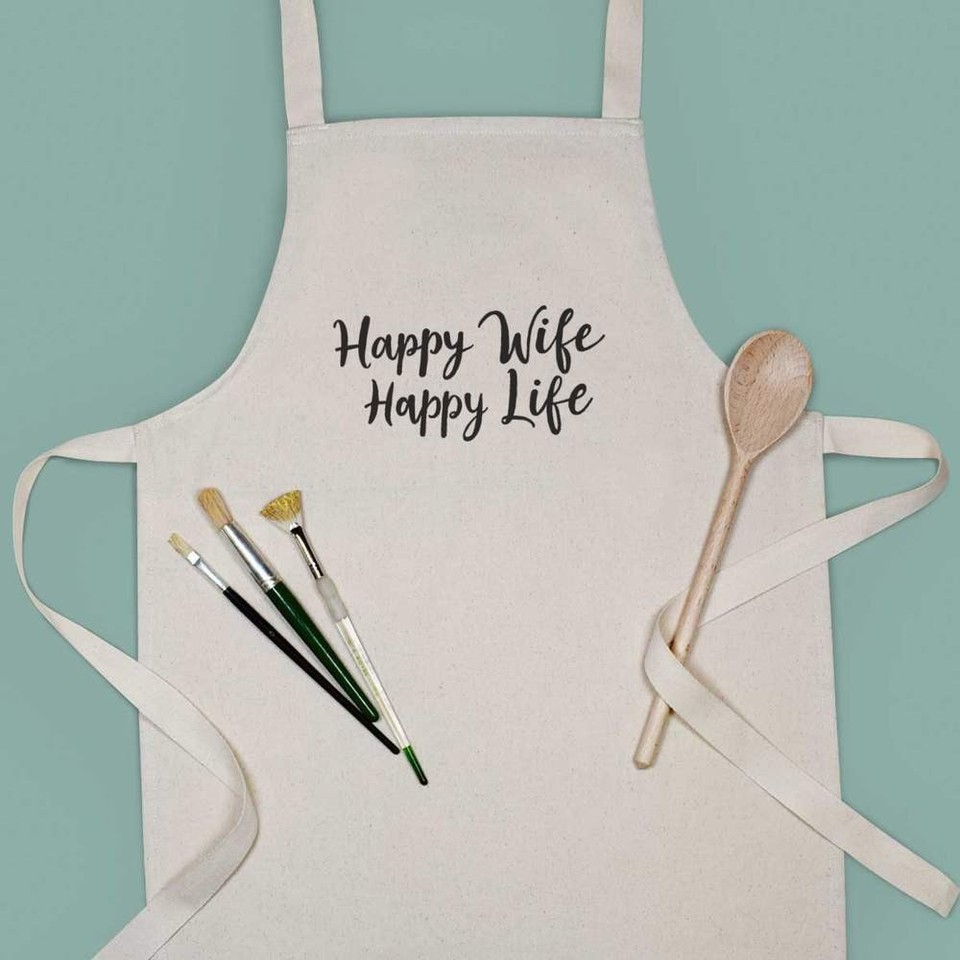 'Happy Wife Happy Life' Kid’s Cooking Apron (AP00075020) | eBay
