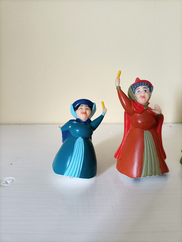 Disney Faries Sleeping Beauty Figures Cake Toppers Flaura Fauna ...