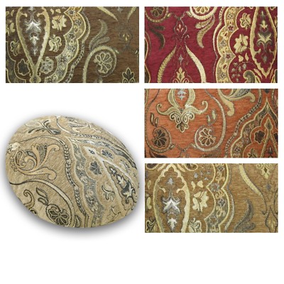 Flat Round Shape Cover*Damask ChenilleFloor Seat Chair Cushion Case Cus ...