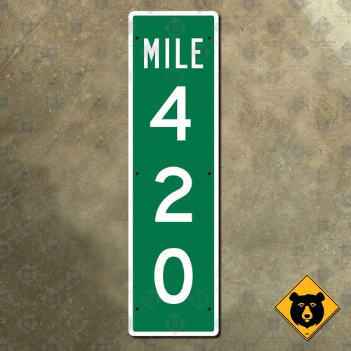 United States mile marker 420 highway road sign 36x10 | eBay