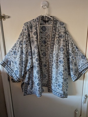 Max Studio Plus Size 3X Blue Floral Kimono | eBay