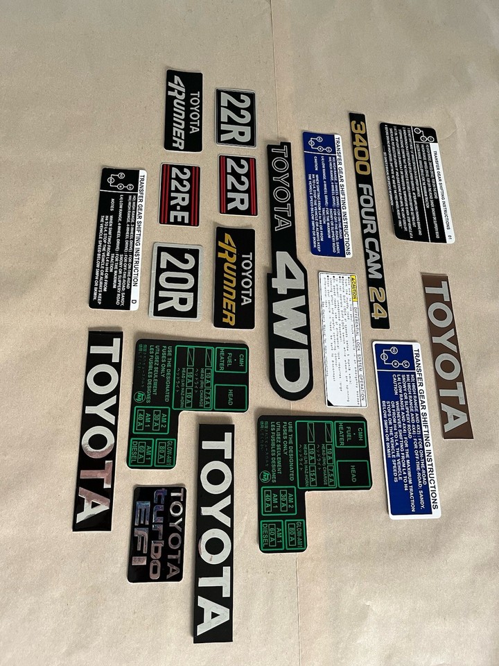 1984-1988 Toyota Pickup Truck 84-89 4Runner Transfer Case Decal Sticker ...