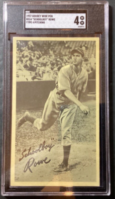 1937 Schoolboy Rowe Goudey Premiums Wide Pen Type 4 SGC 4 Pitching ...