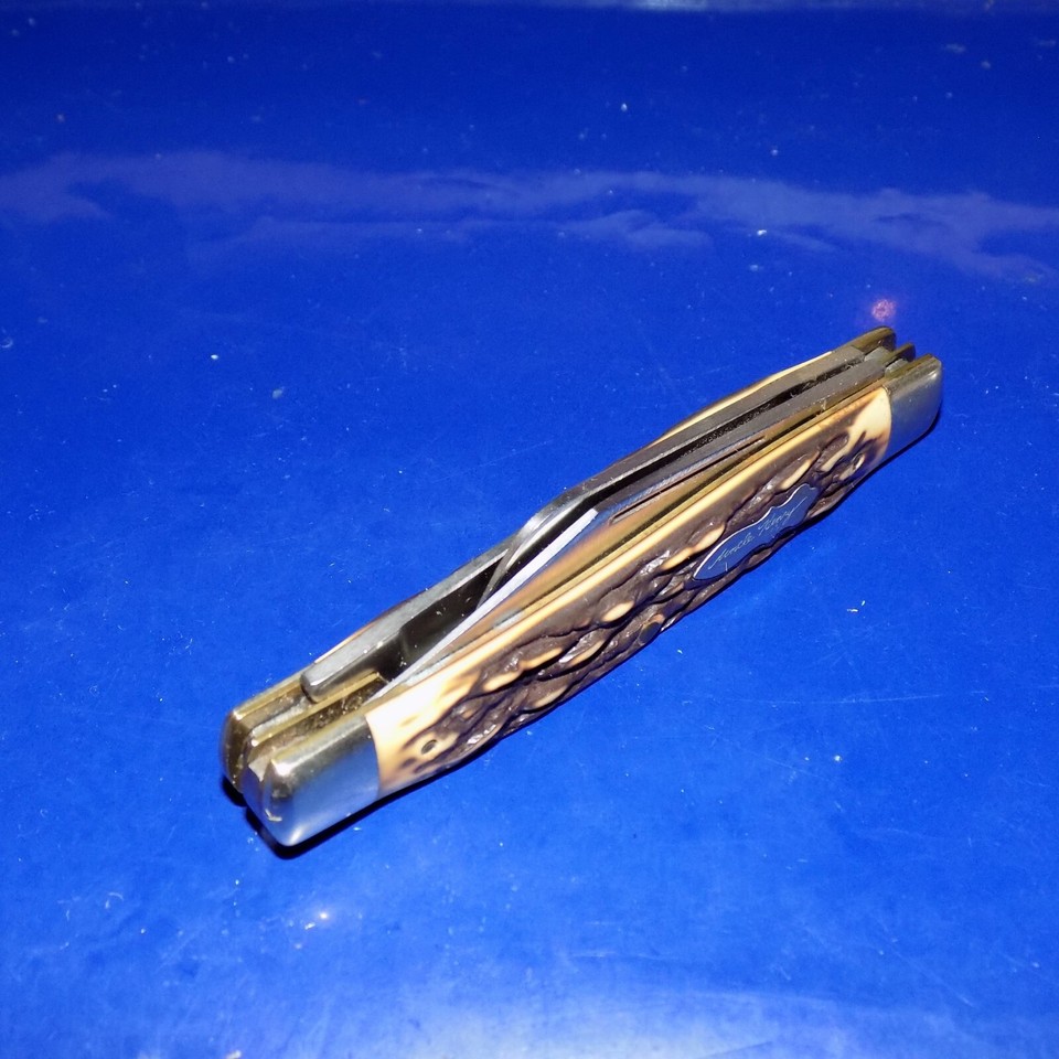 Schrade+ USA 885UH Uncle Henry Stockman Knife w/Stagalon Scales - Exc ...