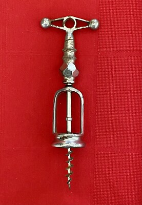 Antique French Jacques Perille DIAMANT Nickel Plated CORKSCREW 1887 ...