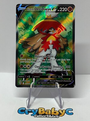 Pokemon Hisuian Decidueye V 173/189 Astral Radiance Sword & Shield FULL ...