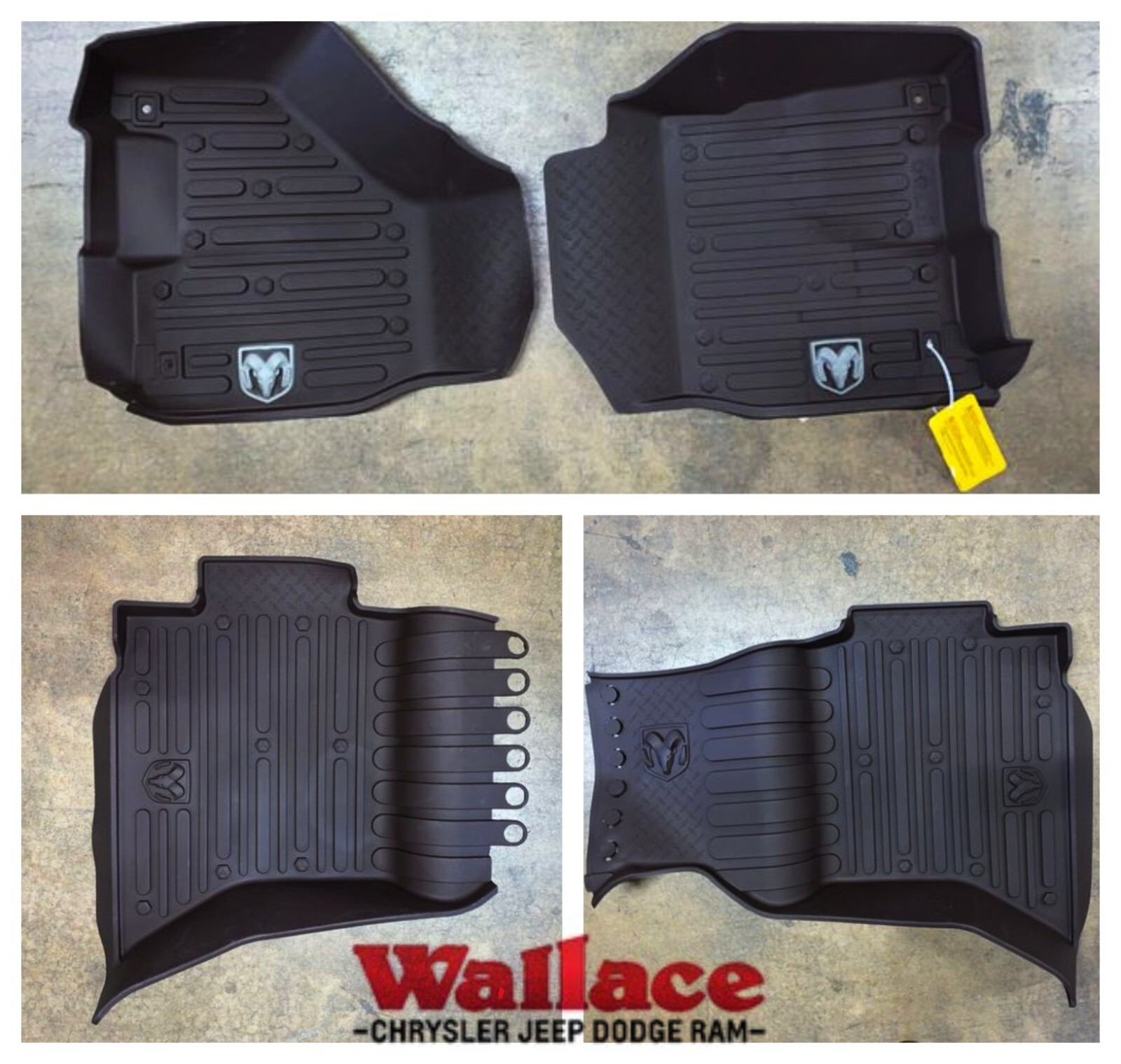 13-18 RAM Crew CAB Black All Weather Floor Mats Mopar OEM 82215583AB ...