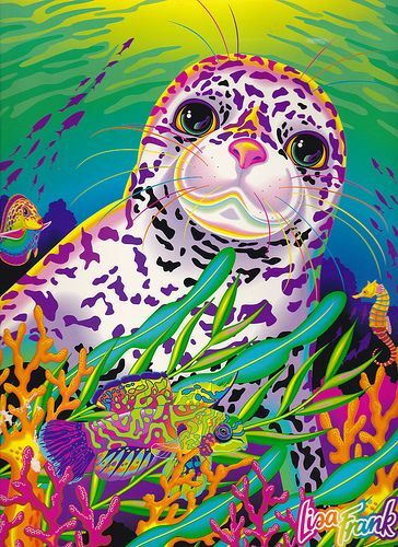 80's Rainbow Skeeter Seal Rainbow Fan Art 8x10 Craft Quilt Cotton ...