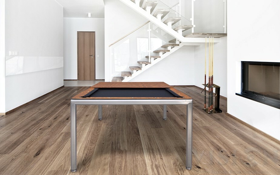 Silver 7' Modern Convertible Pool Billiard Table 'Ultra'; dining/desk ...