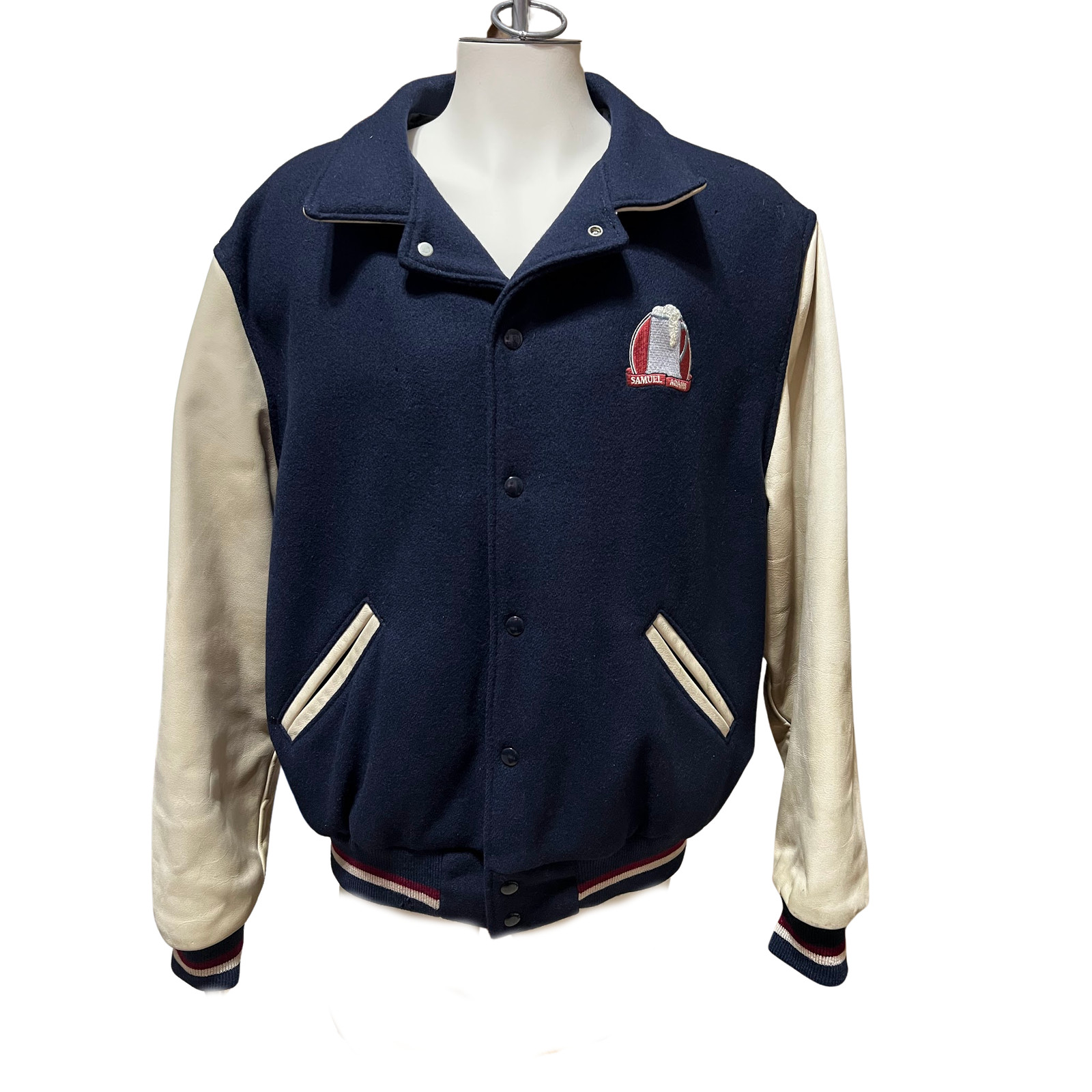 Vintage Samuel Adams Dehen Jacket Wool Leather Slv Ba… - Gem