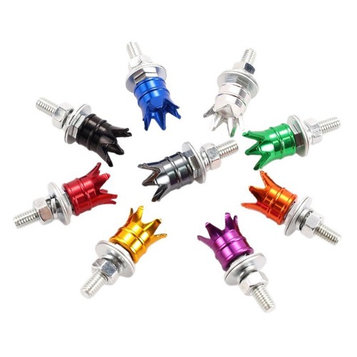 Aluminum Alloy Crown License Plate Screws M6 Thread for Car Motorcycle ...