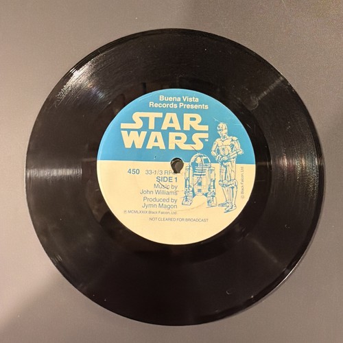 STAR WARS 33rpm 7" Record Vinyl Buena Vista Records READ ALONG for Book ...
