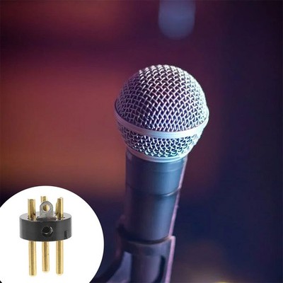 12 Pcs Three Pin XLR Connector Wired Microphone Audio Adapter Plug ...