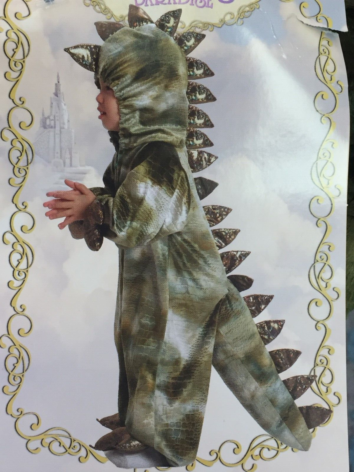Princess Paradise Dinosaur T-Rex Costume Green Gold S… - Gem
