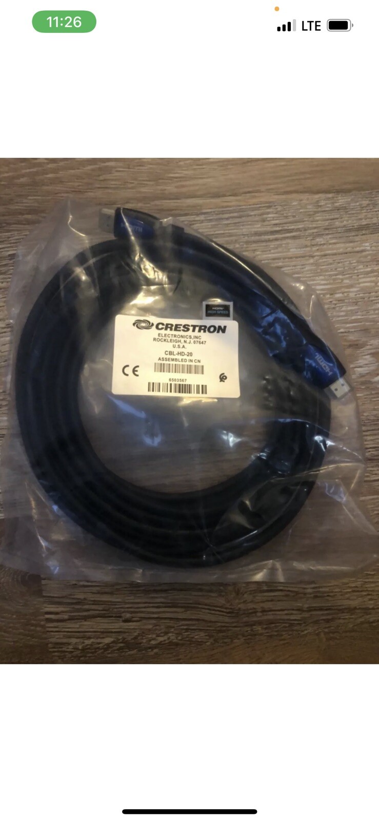 Crestron, CBL-HD-20, HDMI® Interface Cable, 18 Gbps, 20 ft (1.8 m) | eBay