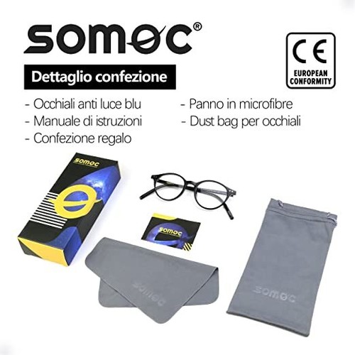 OCCHIALI DA LETTURA GRADUATI UOMO DONNA NEUTRI ANTI LUCE BLU Somoc ...