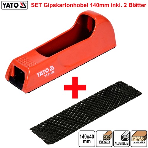 Gipshobel Gipsraspel Kantenhobel Gipskarton Raspel Hobel SET 140x40mm ...