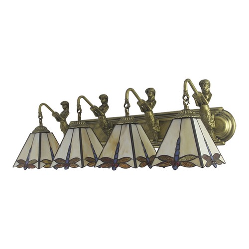 Tiffany Mermaid Bathroom Vanity Lighting Stained Glass Wall Sconce ...