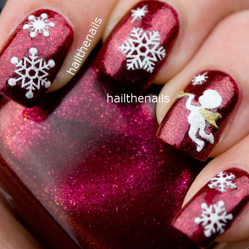 Christmas Snow Nails Santa Nails Snowmen Angels Nail Art Stocking ...