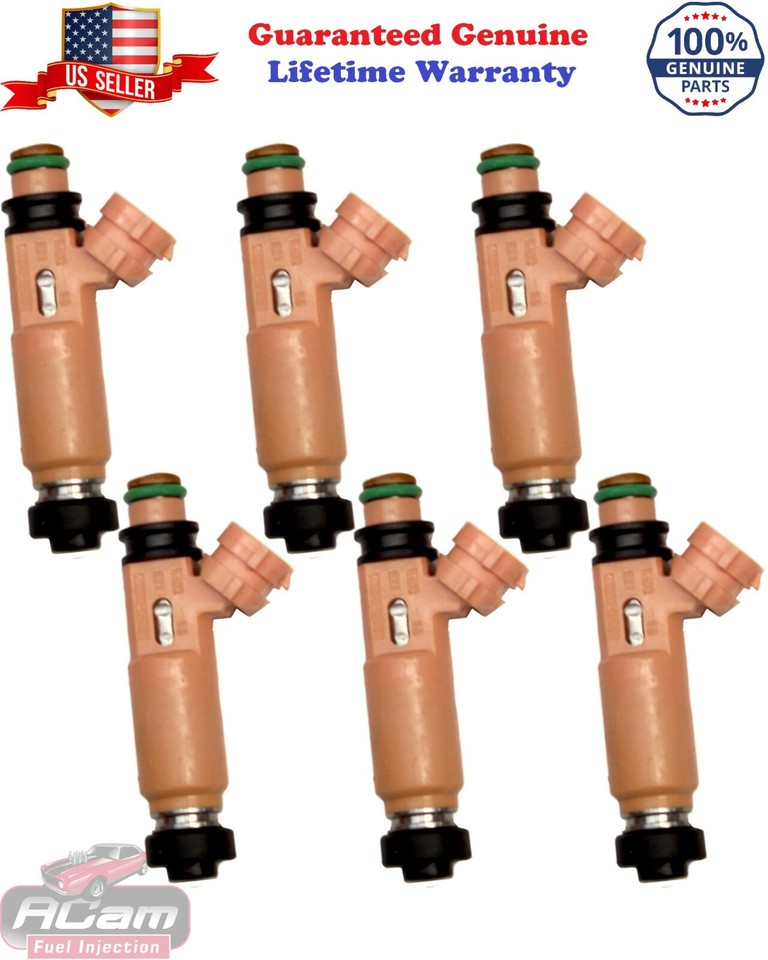 6Pcs Denso Genuine 23250-0A020 20030 Toyota Lexus 3.0L 3.3L V6 Fuel ...