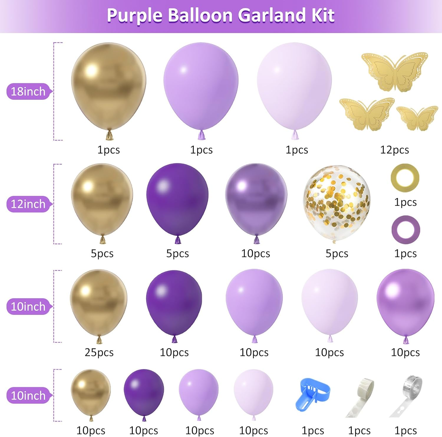 Globos Para Cumpleaños De Morado Lila Fiestas De Feliz Cumpleaños | eBay