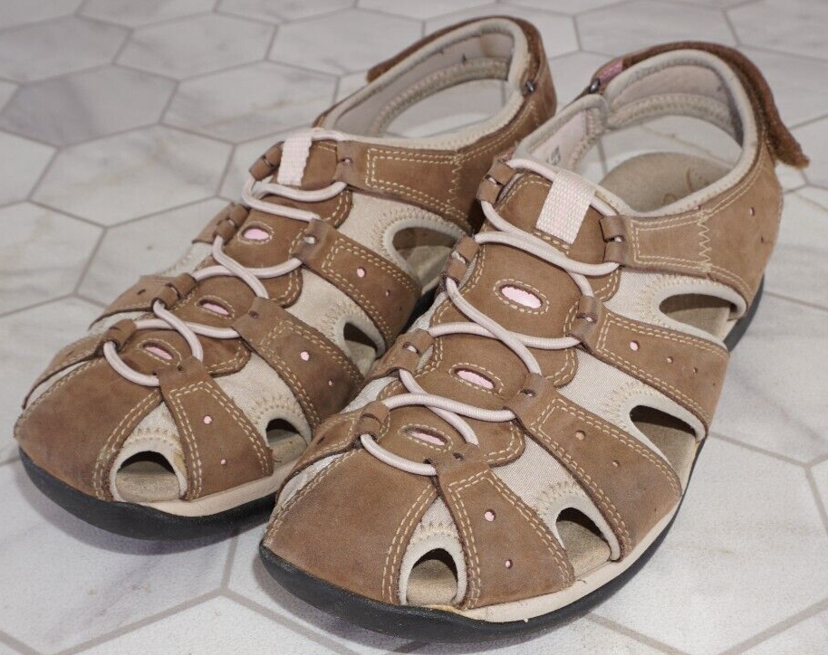 Clarks 80204 Springers Women’s Comfort Outdoor Brown Leather Sandals ...