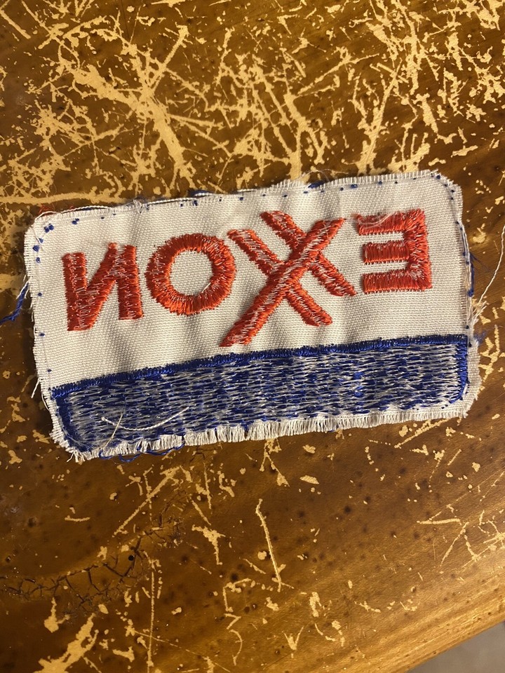 Vintage Exxon Gas Oil Patch 1970 Employee Badge | eBay