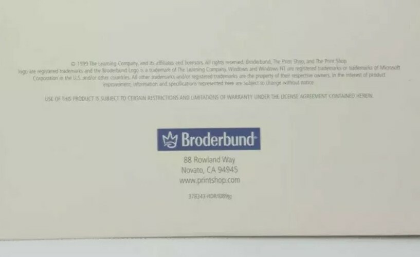 Broderbund The Print Shop Clip Art Design Software Complete Version 10 ...
