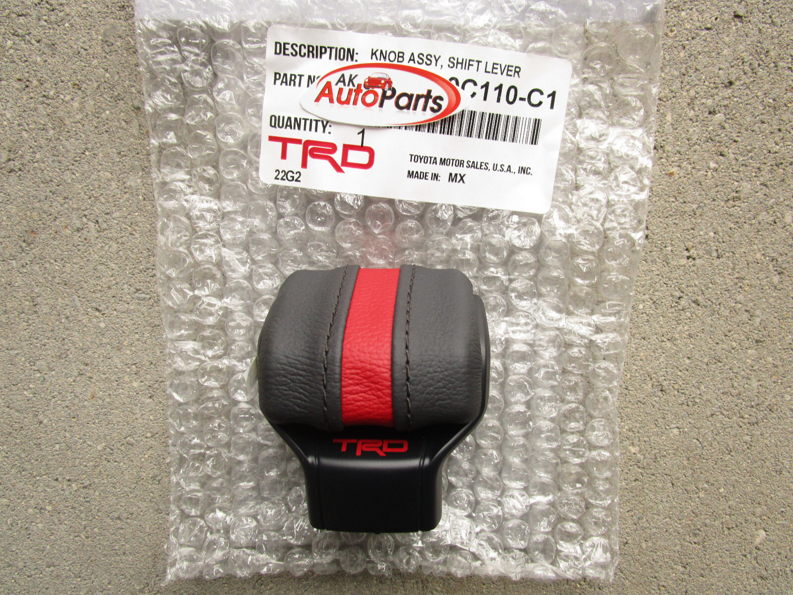 24 - 25 TOYOTA TACOMA TRD PRO SHIFT KNOB BLACK / RED GENUINE OEM BRAND ...