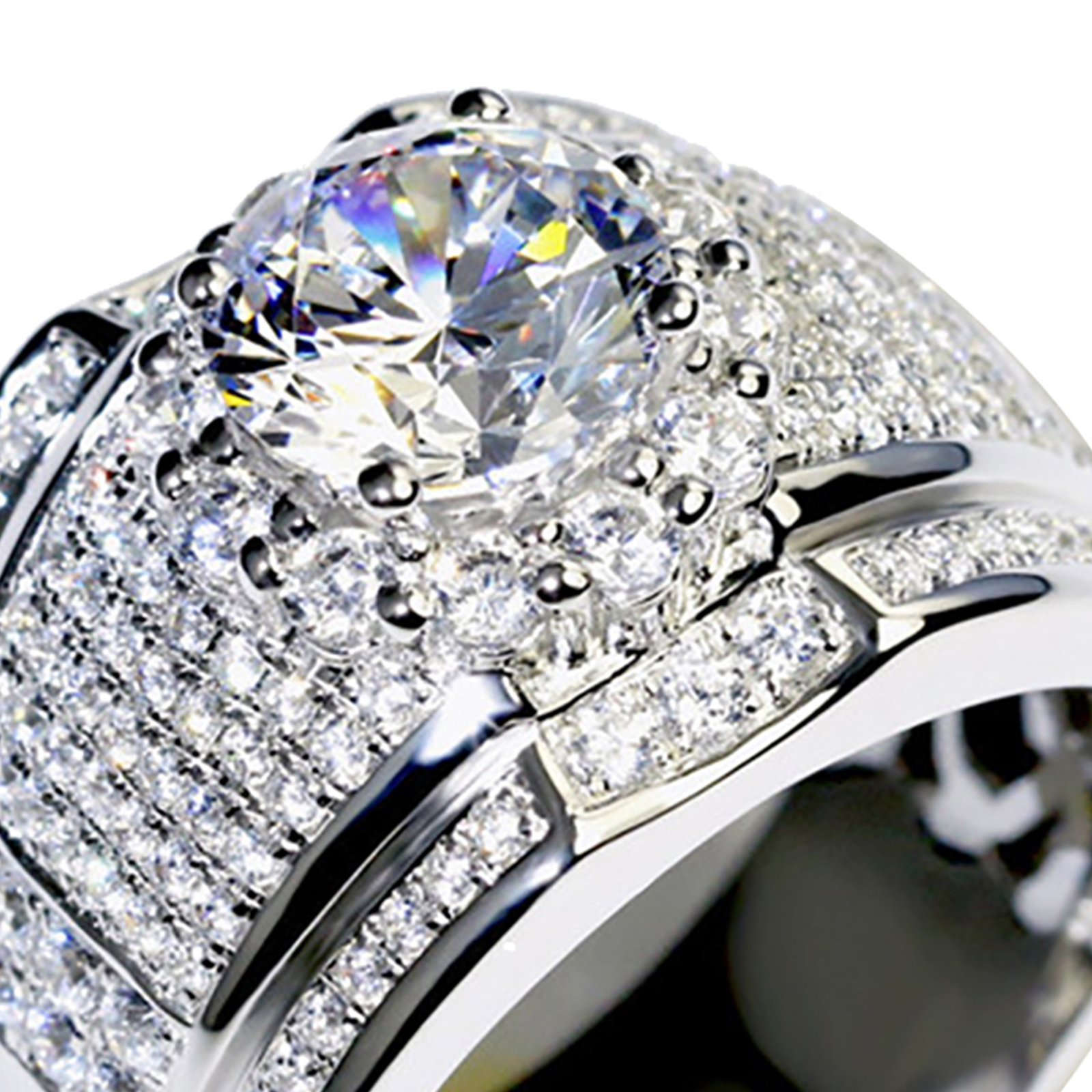 Finger Band Exquisite Workmanship Rhinestone Inlaid Men Fashion ...