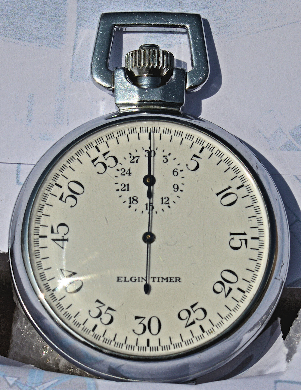 Very Rare Elgin Mechanical Stopwatch Timer With 1/5 Second Precision ...