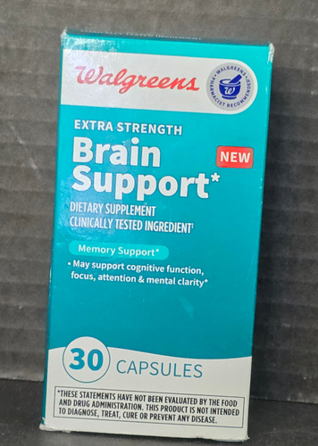 30 Walgreens Brain Support Caps, Bacopa Monnieri, Ginkgo Biloba ...