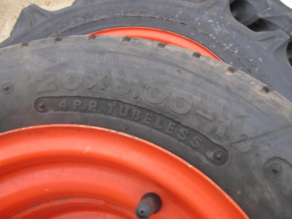 Kubota compact tractor front wheels and turf tyres | eBay UK