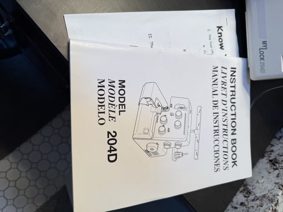 Janome MyLock Model 204D Serger Sewing Machine with Instruction Manual ...